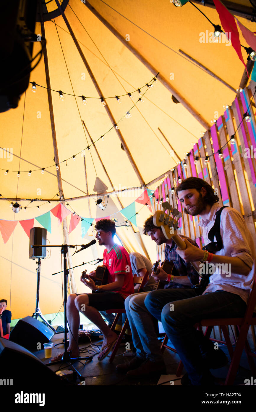 Welsh musicians performing at The National Eisteddfod of Wales , August ...