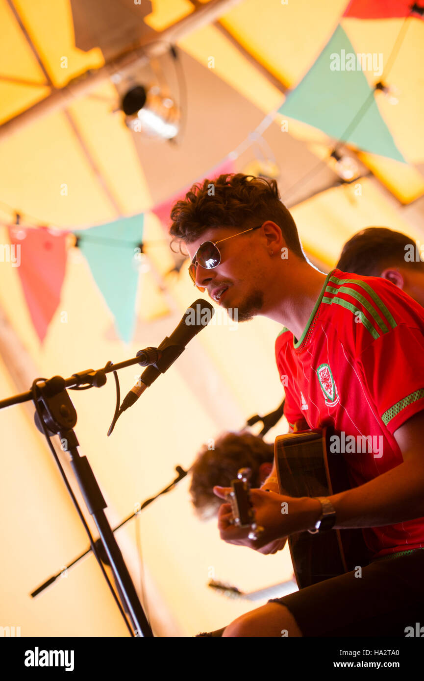 Welsh musicians performing at The National Eisteddfod of Wales , August ...