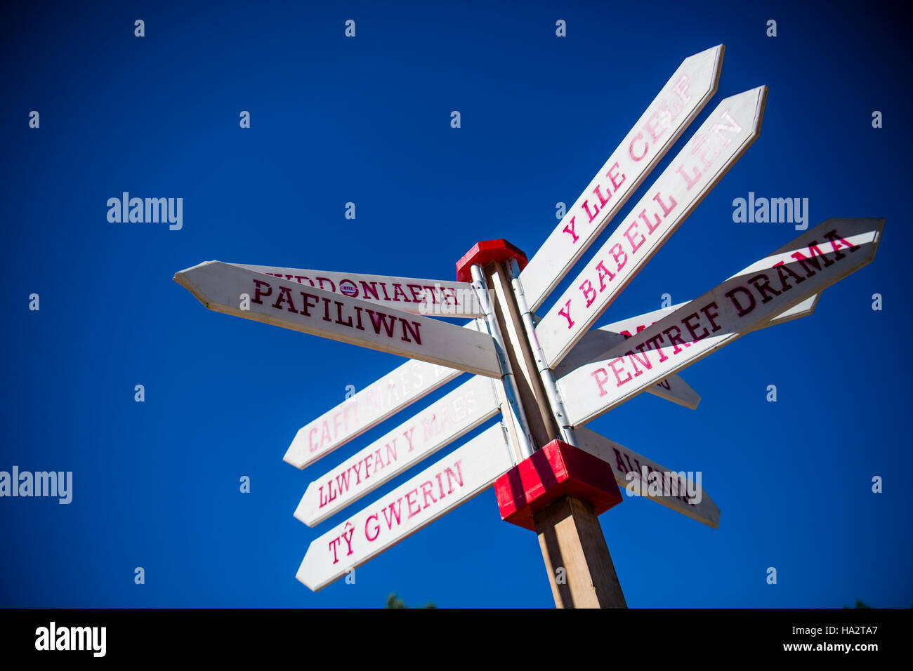 Monolingual welsh language signage at The National Eisteddfod of Wales ...