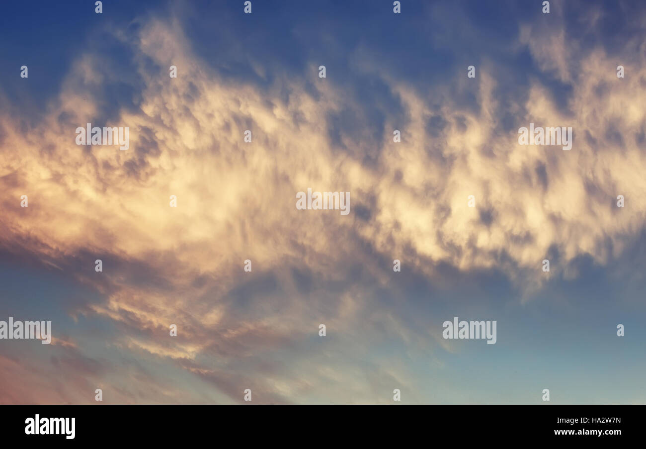 soft blue sky and sunset cloud Stock Photo - Alamy