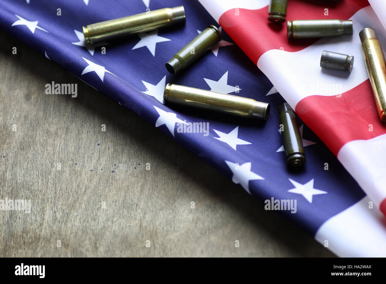 bullet on the USA flag Stock Photo - Alamy