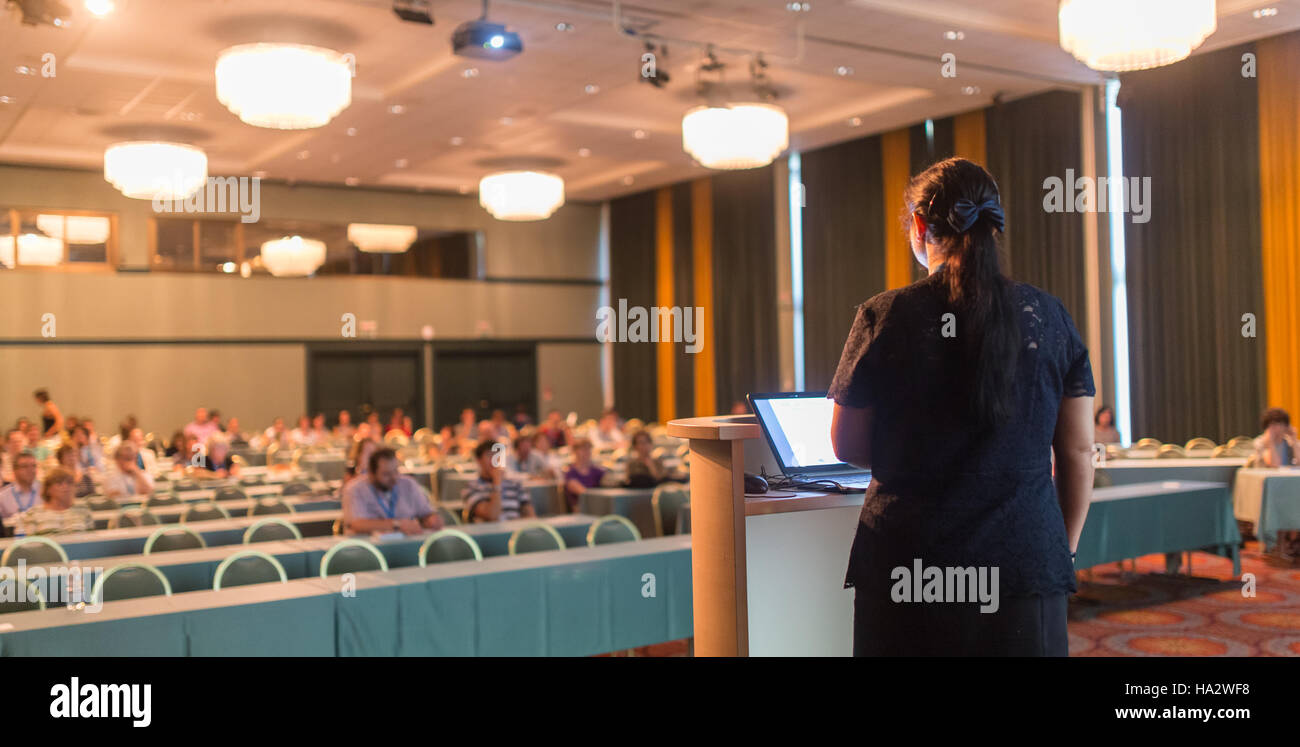 Speaker at Business Conference and Presentation Stock Photo - Alamy