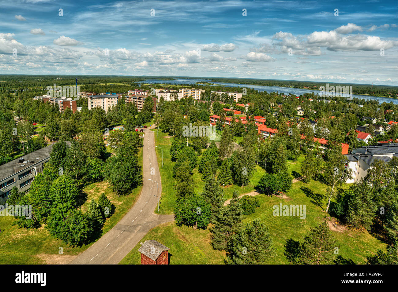 Aerial view of Tornio, Lapland, Finland Stock Photo - Alamy