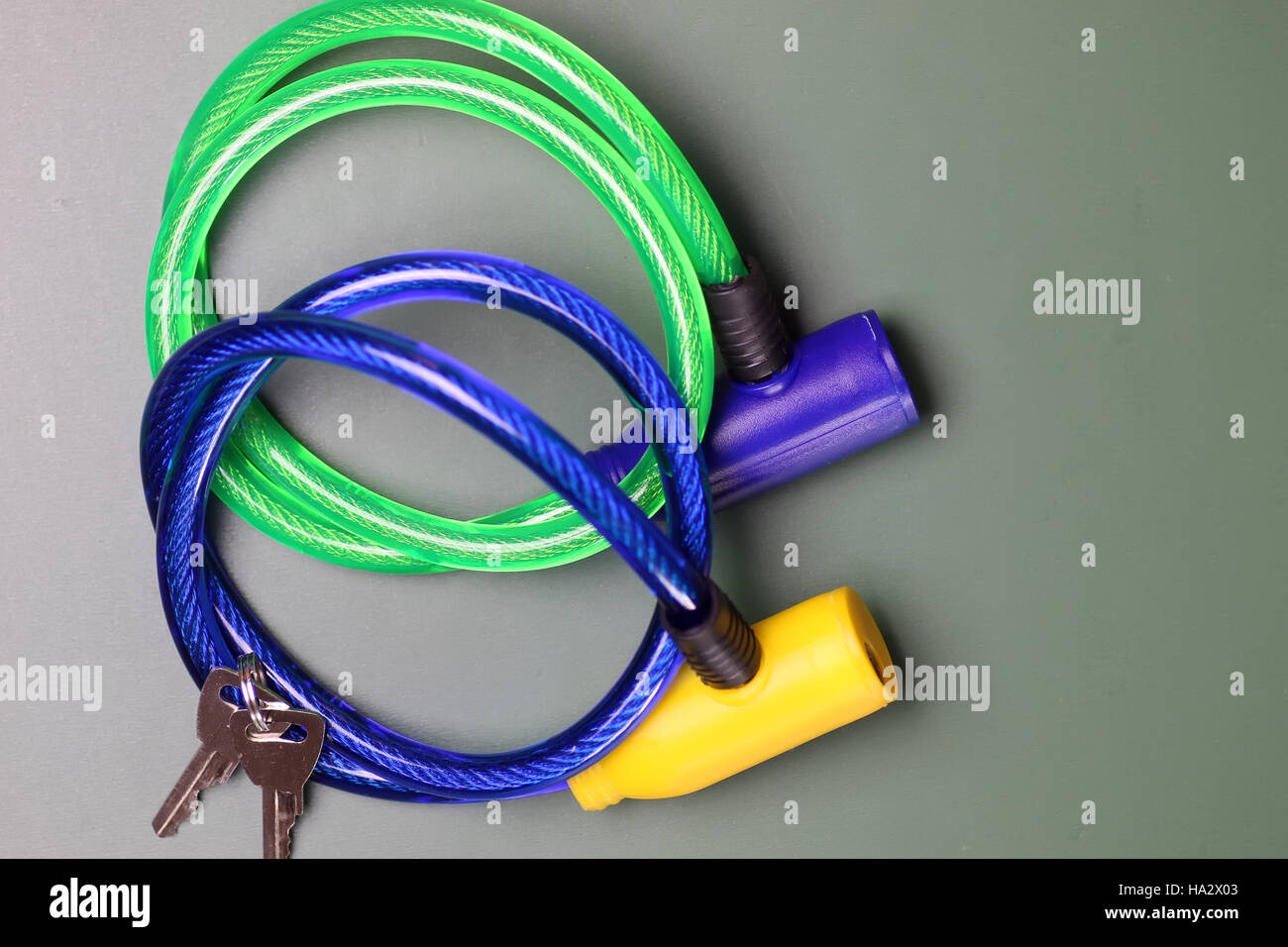 bicycle lock with key Stock Photo - Alamy