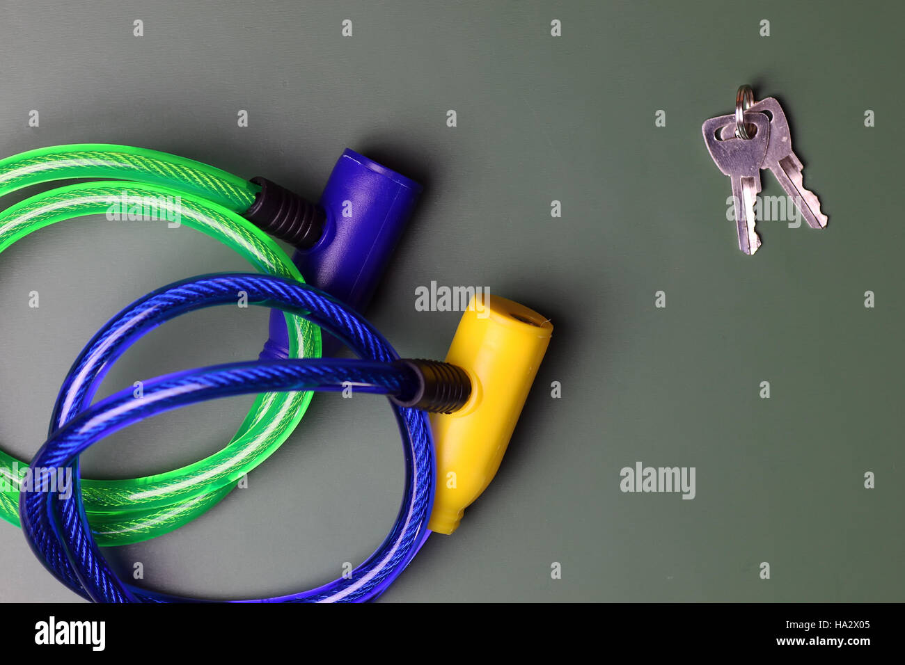 bicycle lock with key Stock Photo - Alamy