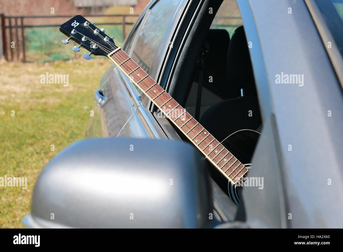 guitar outdoor near car Stock Photo - Alamy