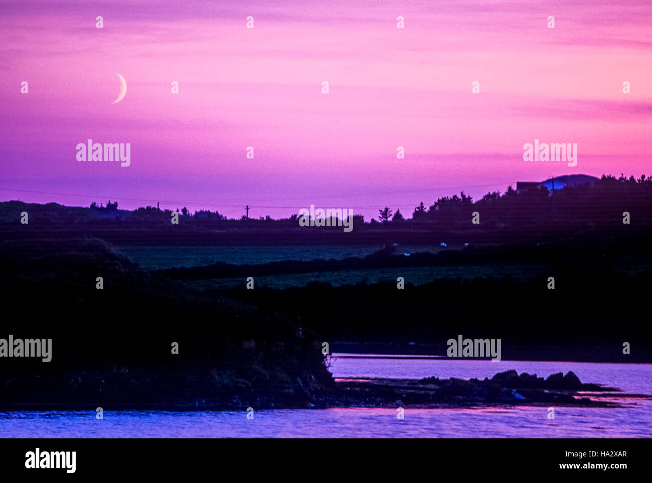sunset west coast ireland Stock Photo - Alamy