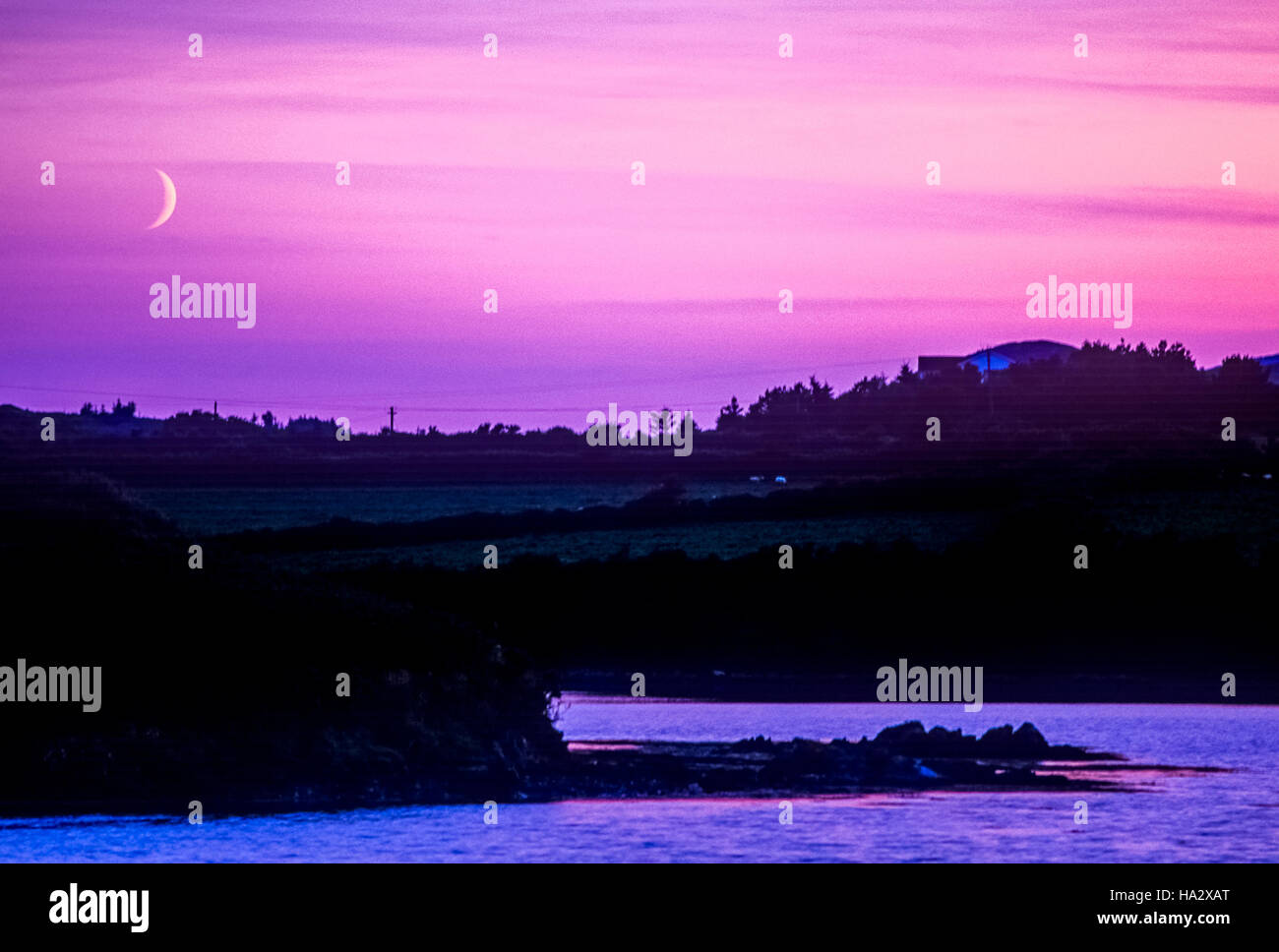 sunset west coast ireland Stock Photo - Alamy