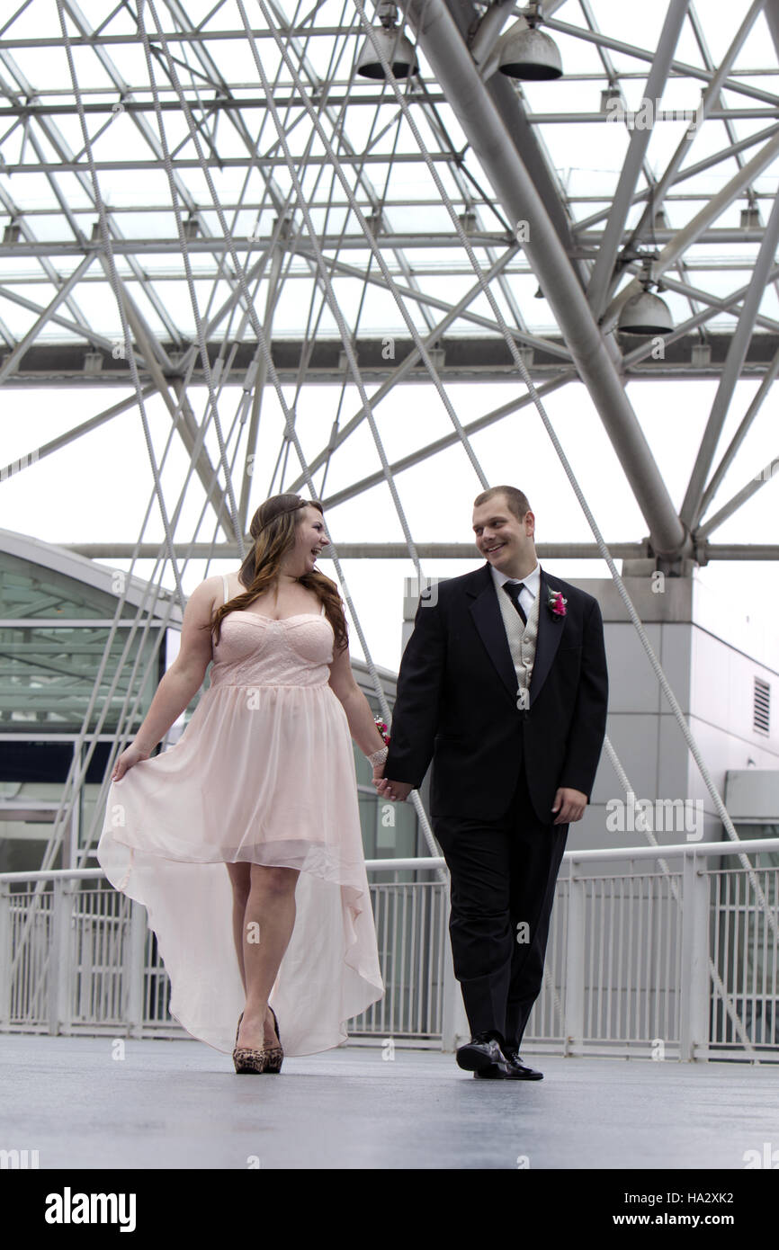 Young couple meeting up for prom Stock Photo - Alamy