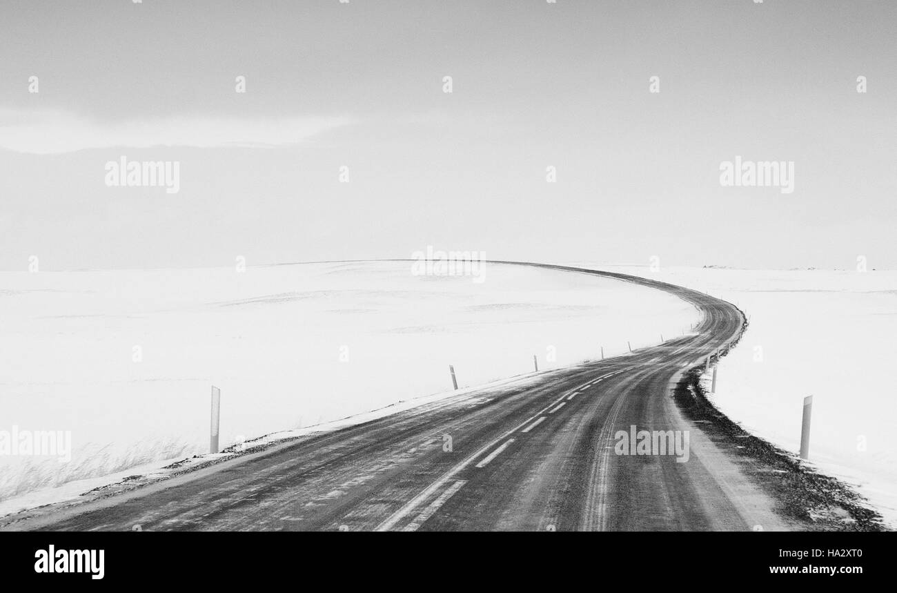 Empty landscape in iceland Black and White Stock Photos & Images - Alamy
