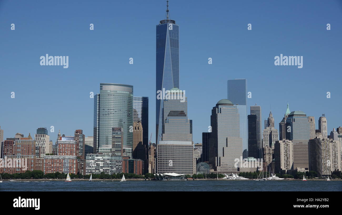 Freedom Tower And Lower Manhattan NYC Stock Photo - Alamy