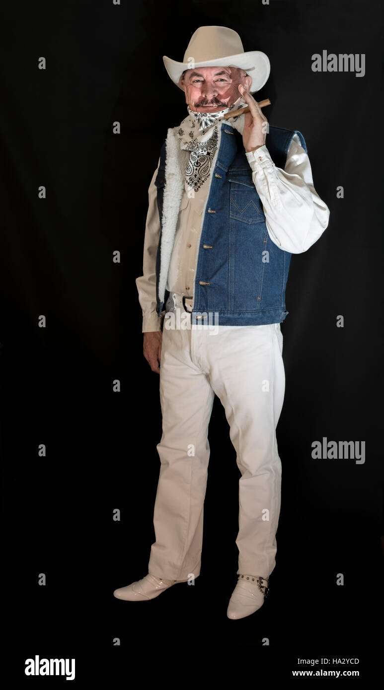 Cowboy with mustache smoking cigar hi-res stock photography and images ...