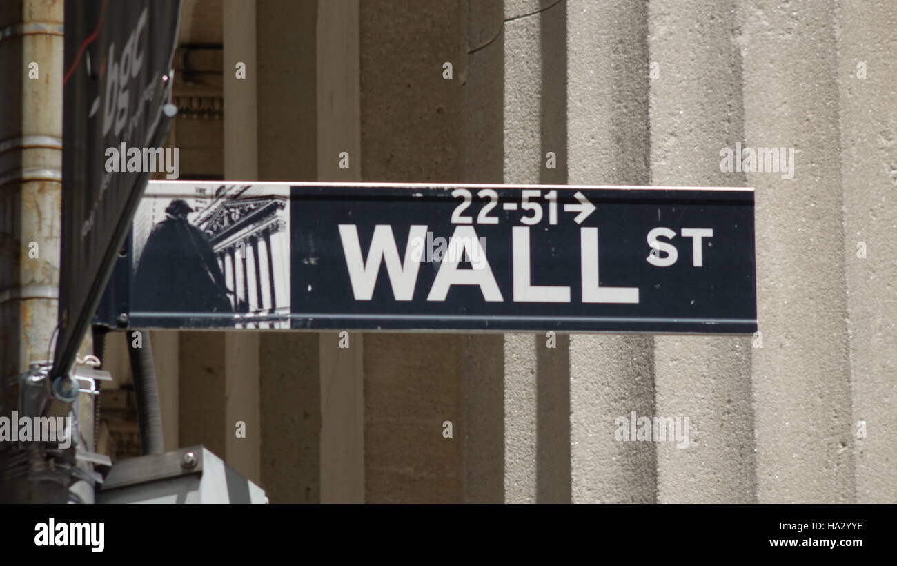 Wall Street Sign Nyc Stock Photo - Alamy