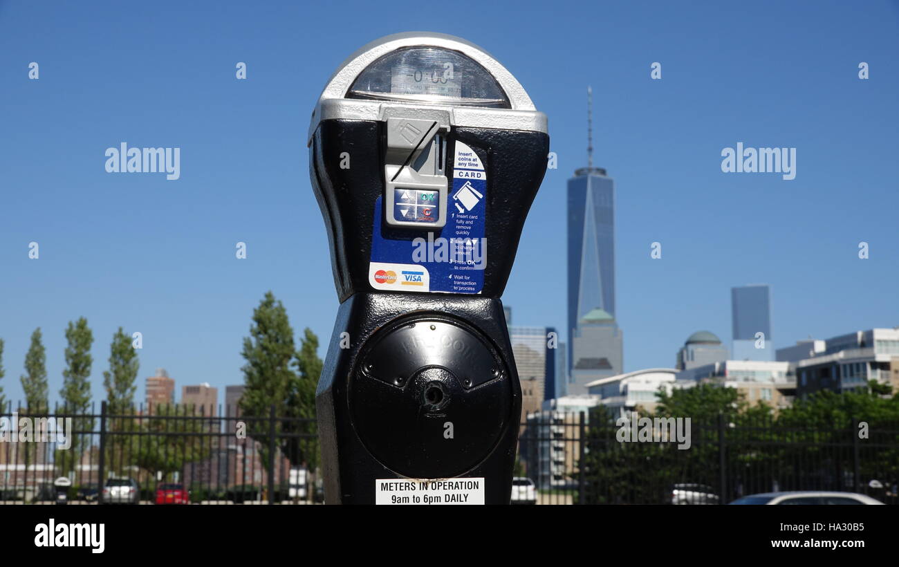Parking Meter And Freedome Tower Stock Photo - Alamy