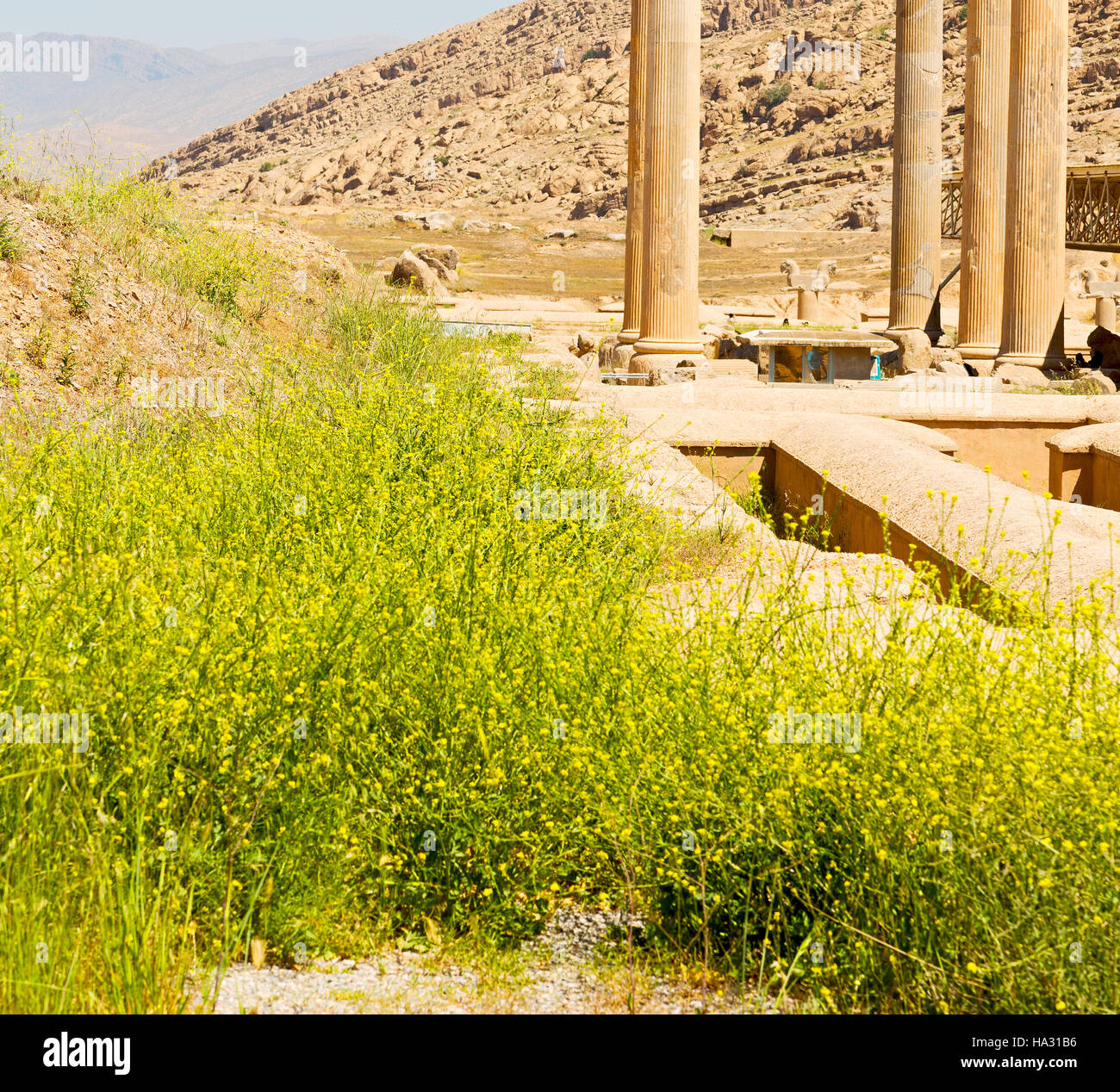 blur in iran persepolis the old ruins historical destination monuments ...