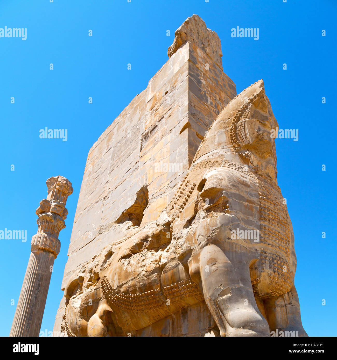 blur in iran persepolis the old ruins historical destination monuments ...