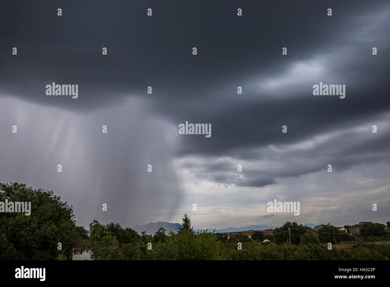 Storm in the Roman countryside in Italy Stock Photo - Alamy
