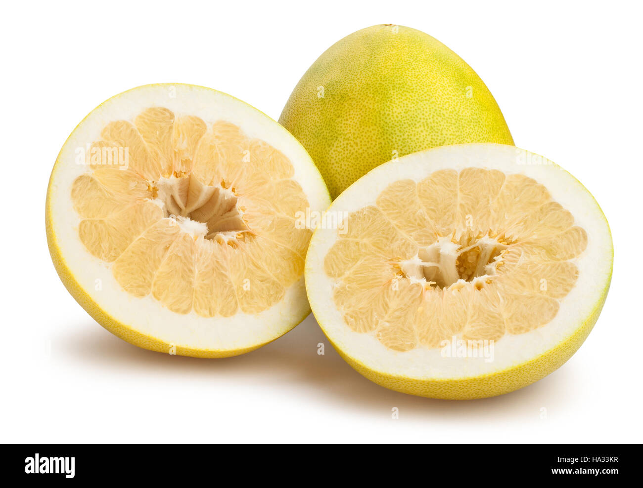sliced pomelo isolated Stock Photo - Alamy