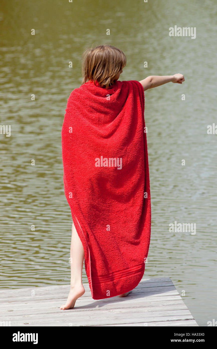 Kid on a jetty hi-res stock photography and images - Alamy