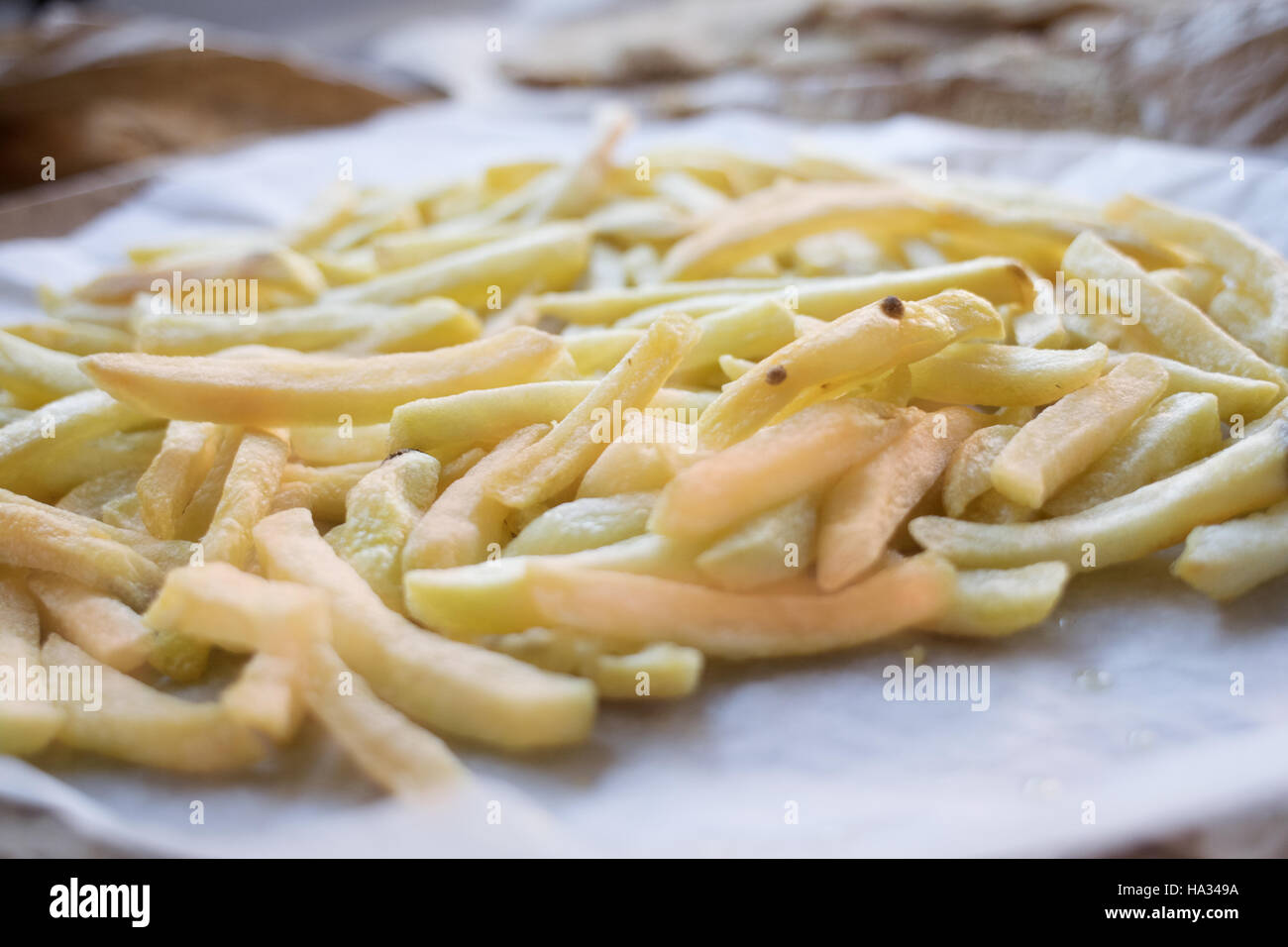 french fries or stick fried potatoes for snack Stock Photo - Alamy