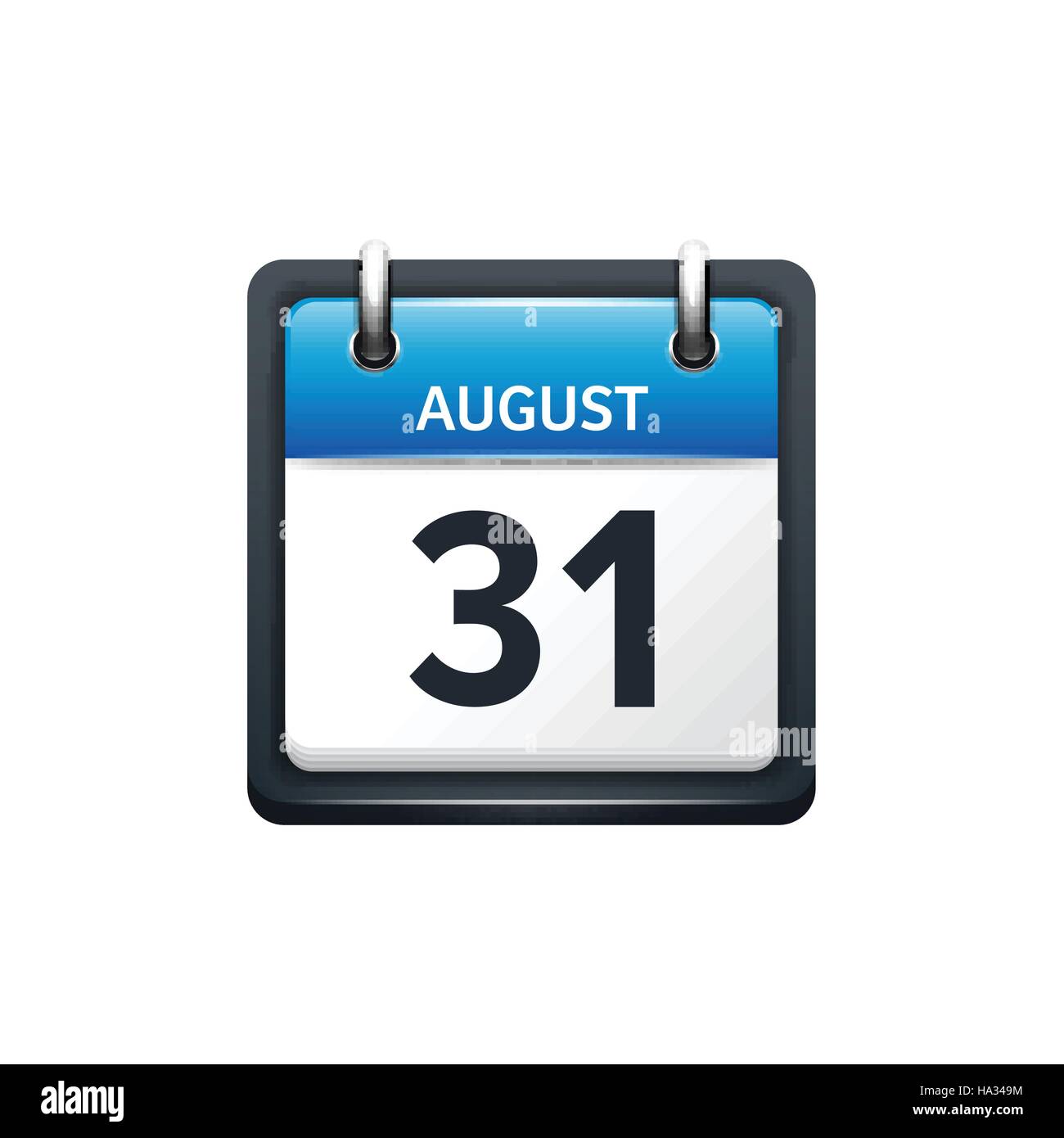 August 31. Isometric Calendar Icon With Shadow.Vector Illustration,Flat ...