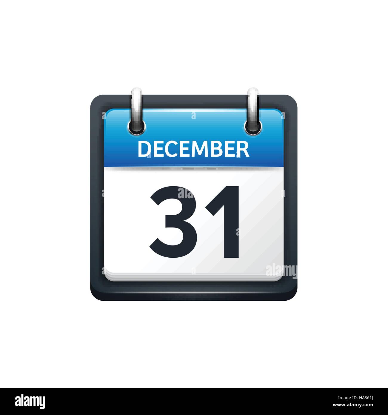 December 31. Isometric Calendar Icon With Shadow.Vector Illustration ...