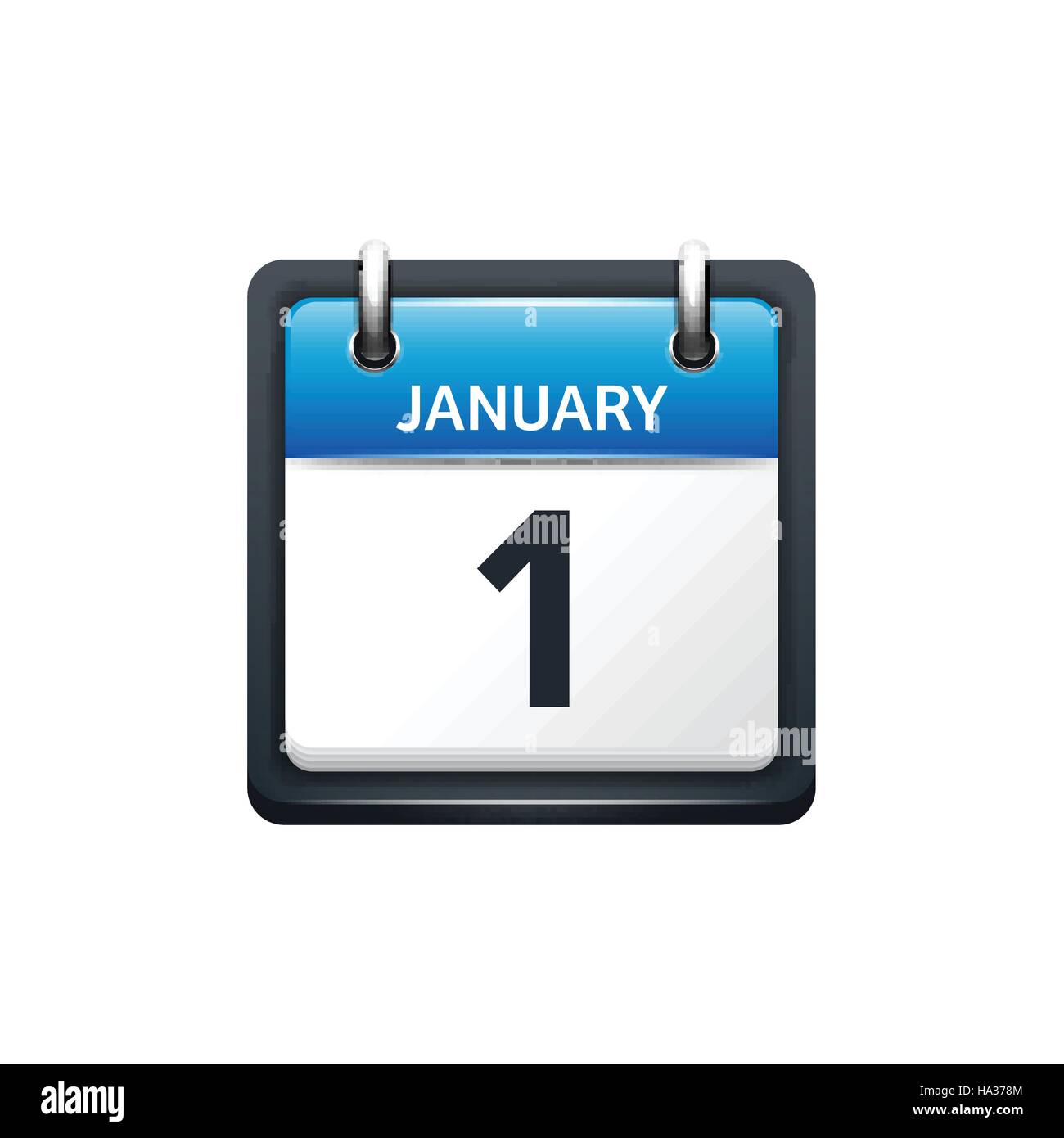 January 1. Isometric Calendar Icon With Shadow.Vector Illustration,Flat ...