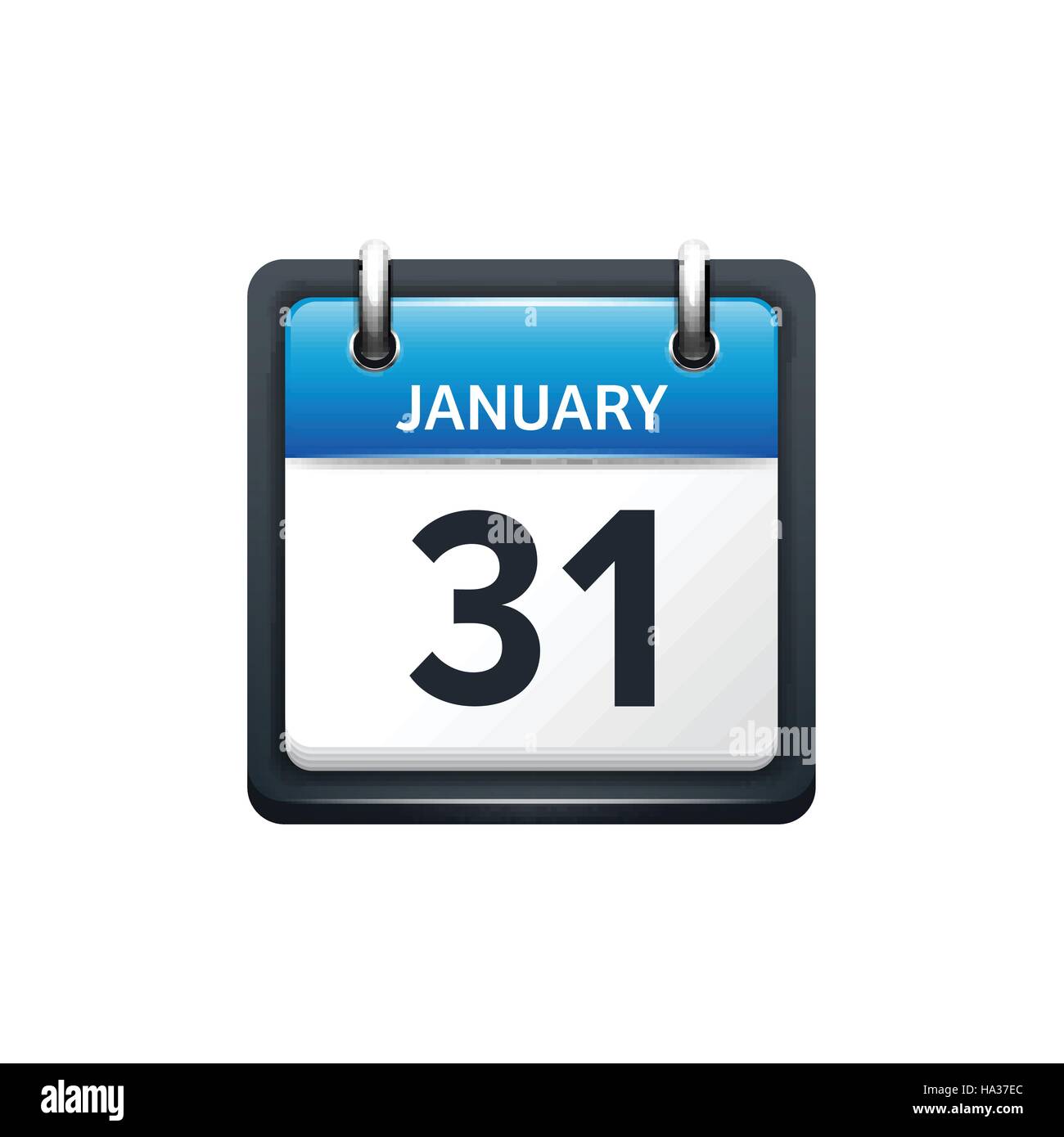 January 31. Isometric Calendar Icon With Shadow.Vector Illustration ...