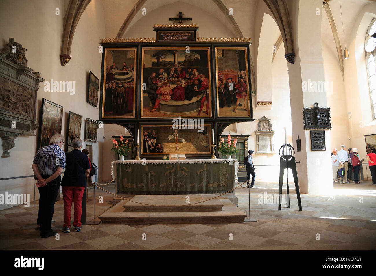 Reformation altar by Lucas Cranach, Inside Marienkirche (ST.Marys ...