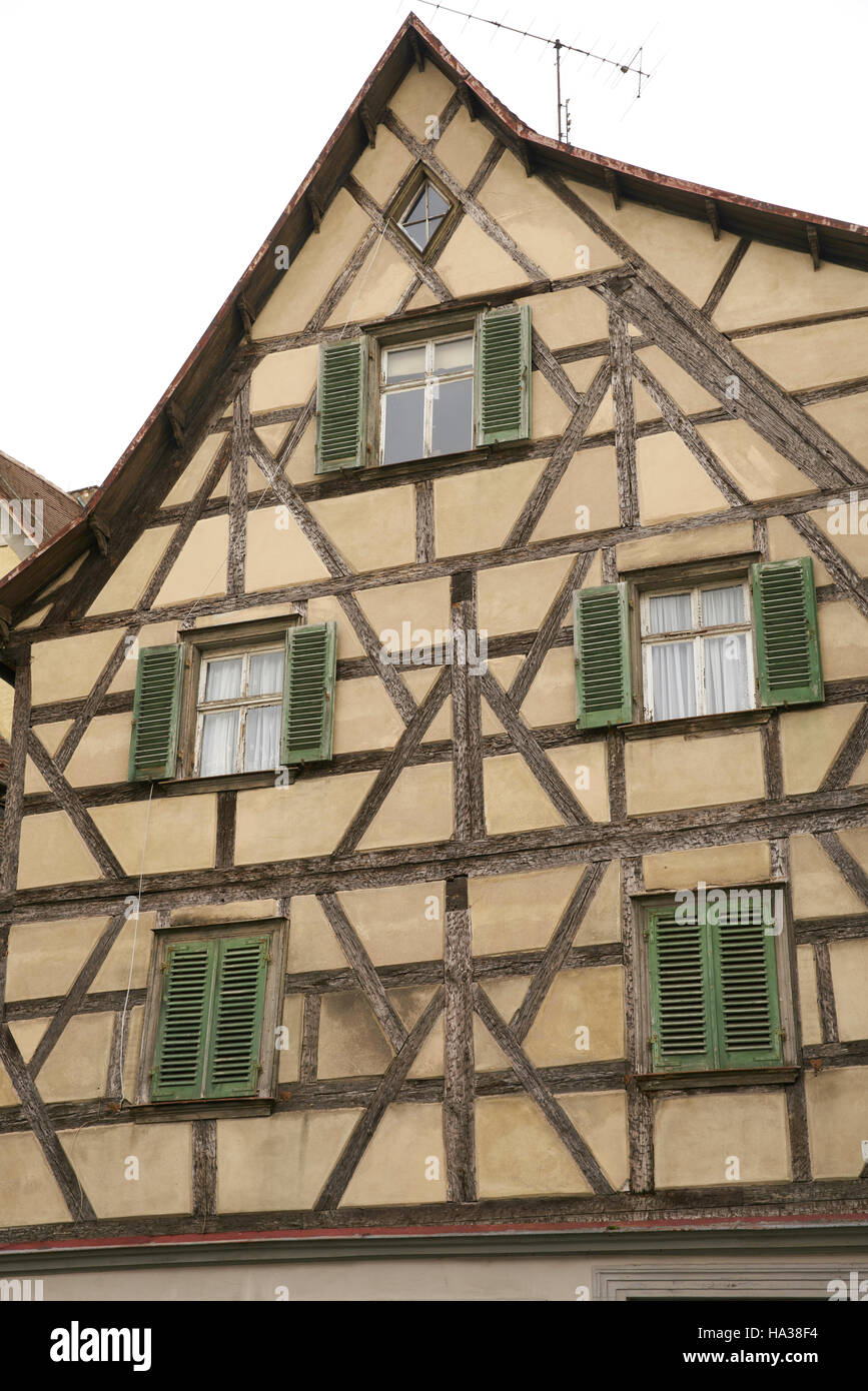Half timbered architectural detail, Bamberg Germany, Bavaria Stock ...