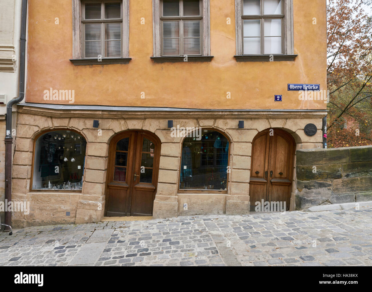 Leaning building, Bamberg Germany, Bavaria Stock Photo - Alamy
