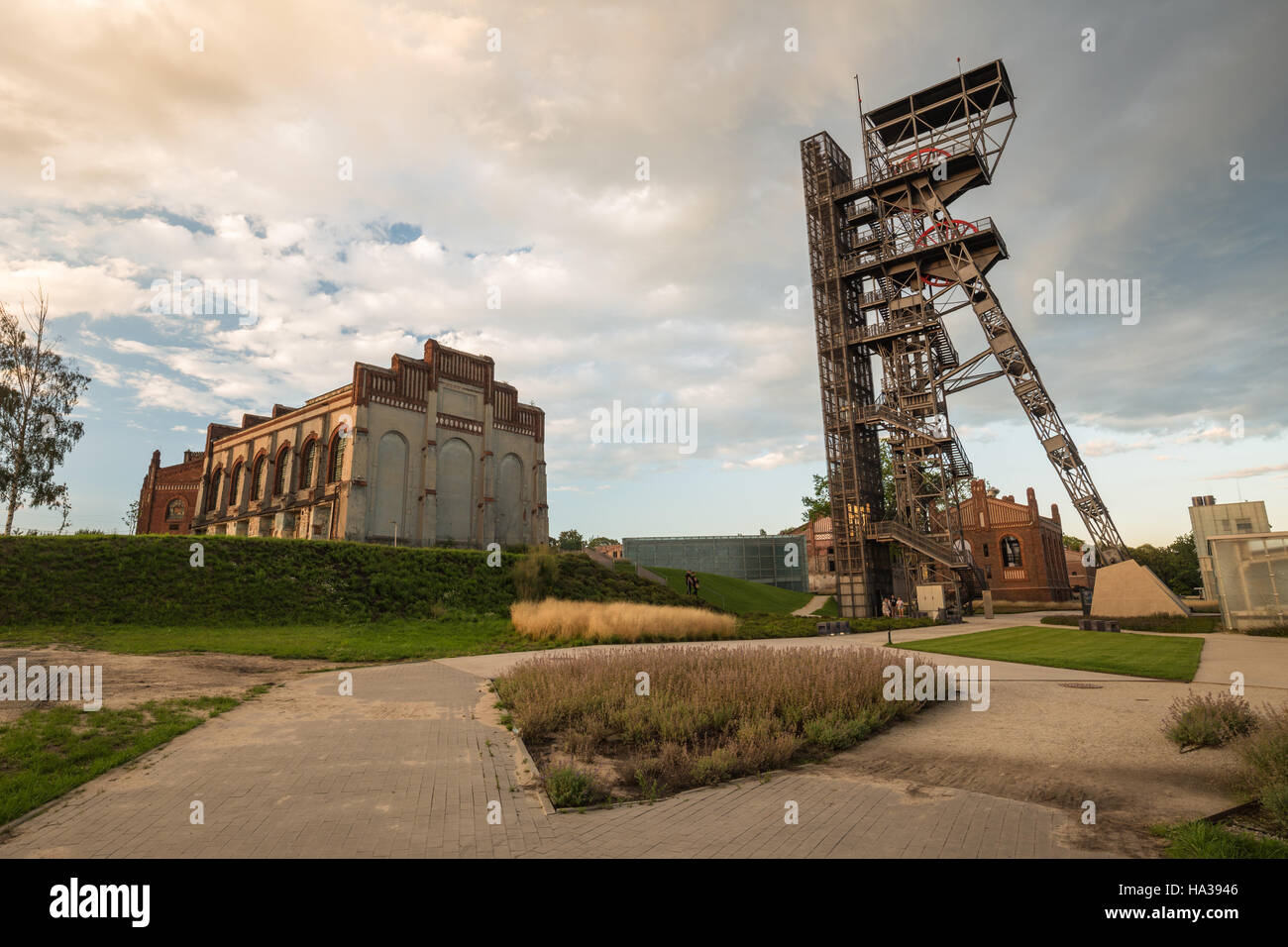 View of the old mine shaft Stock Photo - Alamy