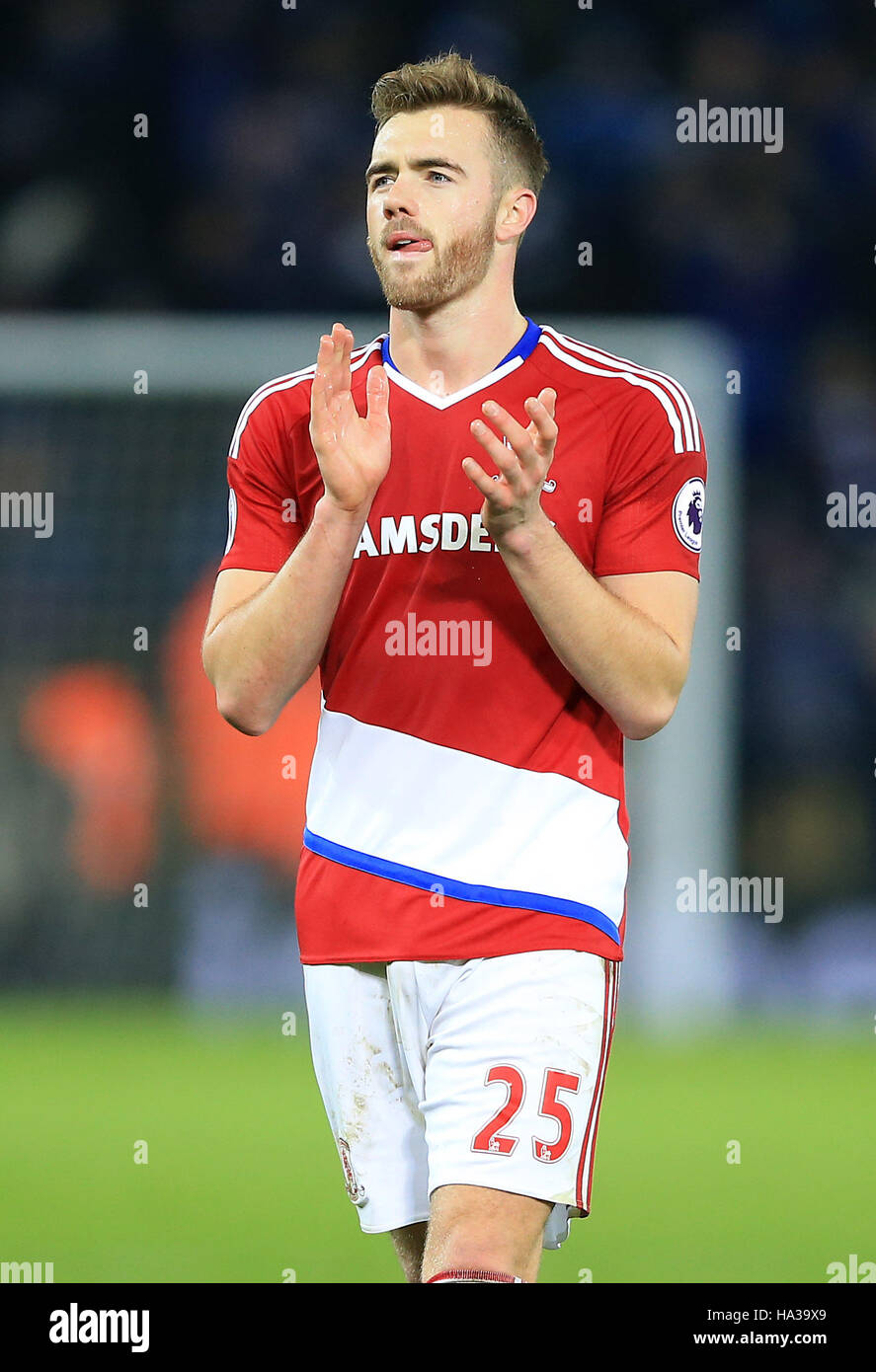 Middlesbrough's Calum Chambers applauds supporters after the final ...