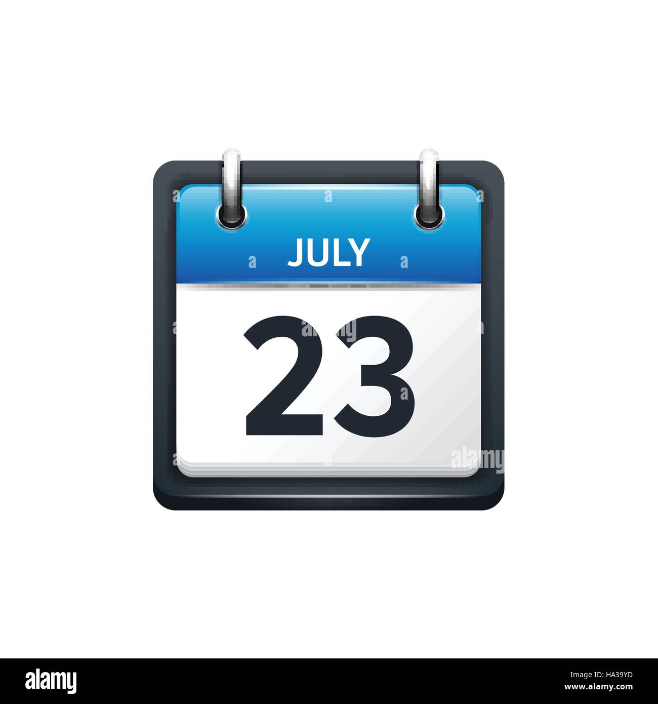 July 23. Isometric Calendar Icon With Shadow.Vector Illustration,Flat ...