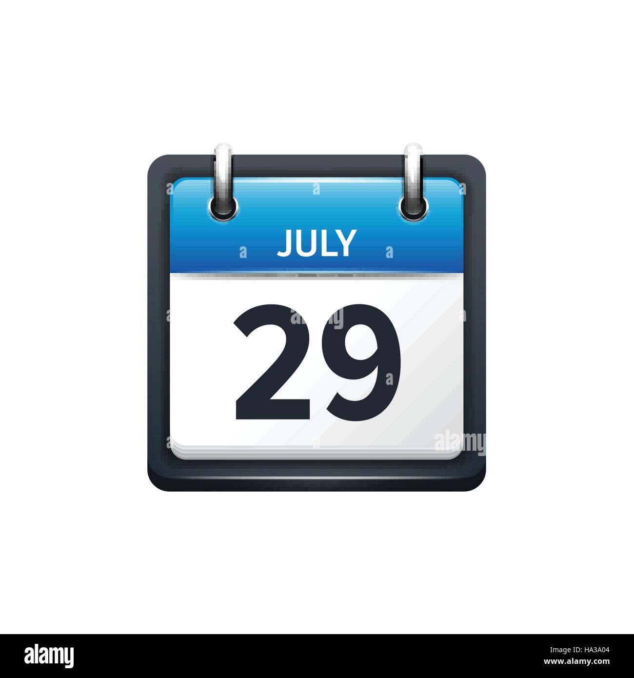 July 29. Isometric Calendar Icon With Shadow.Vector Illustration,Flat ...