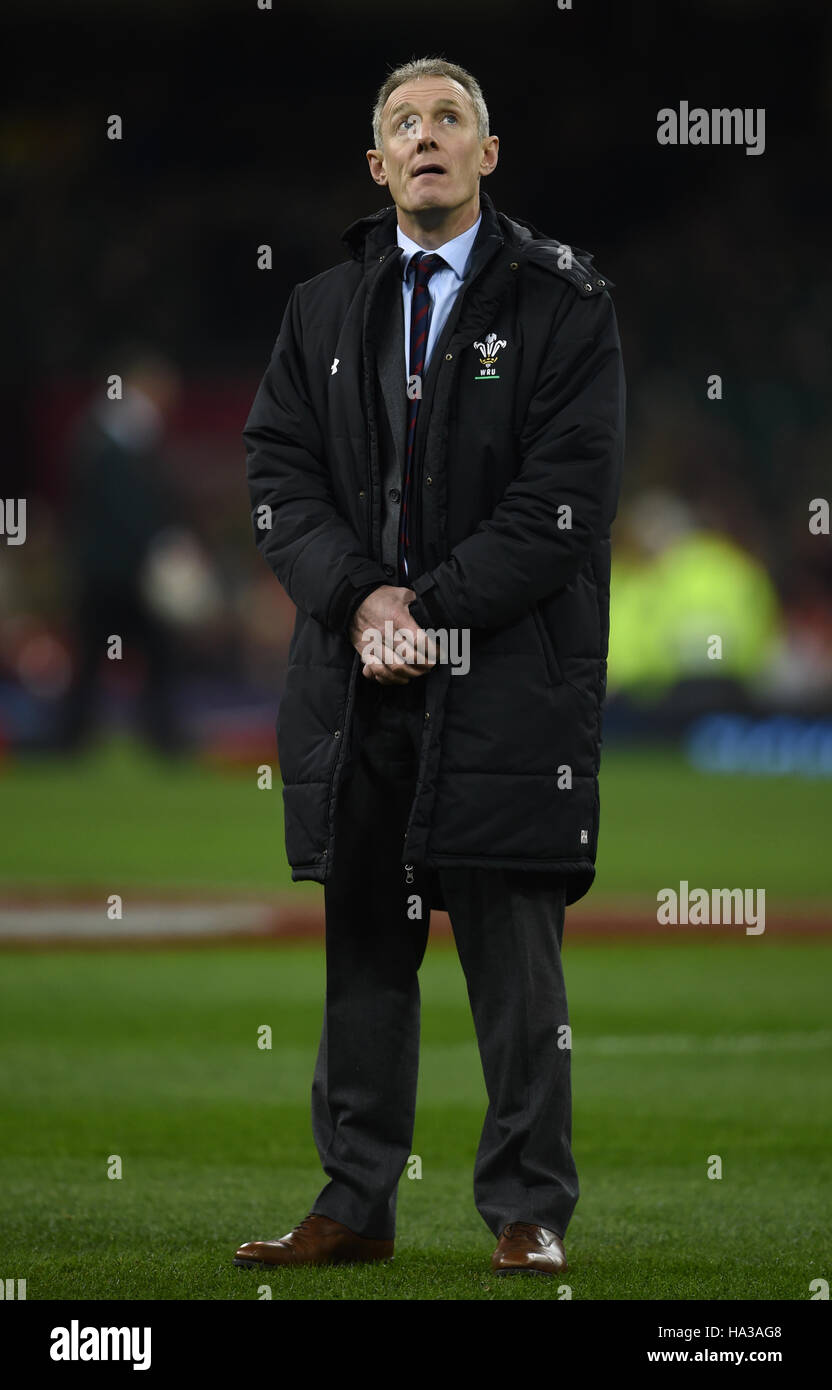 Wales coach Rob Howley before the Autumn International match at the ...