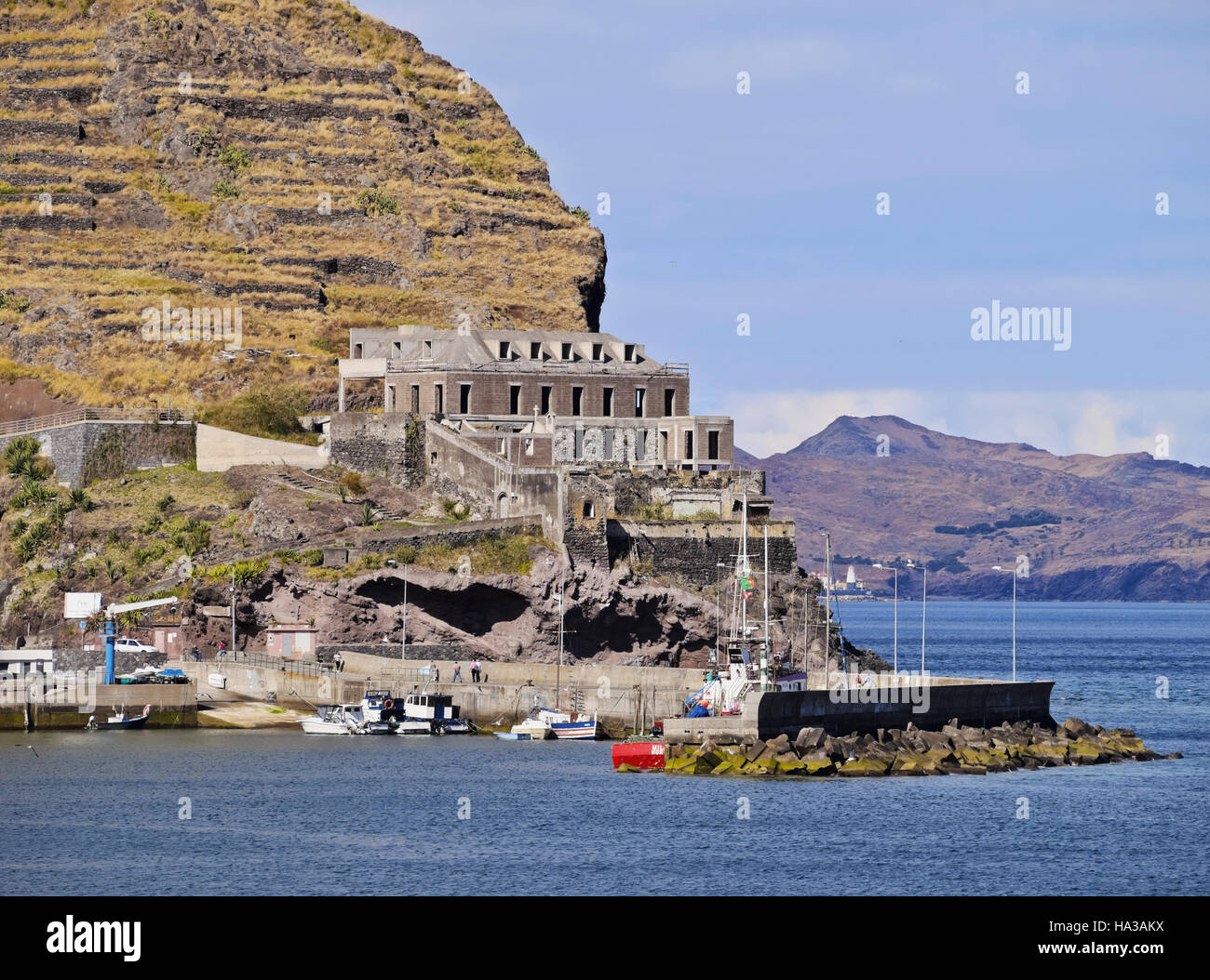 Portugal, Madeira, View of the castle in Machico Stock Photo - Alamy