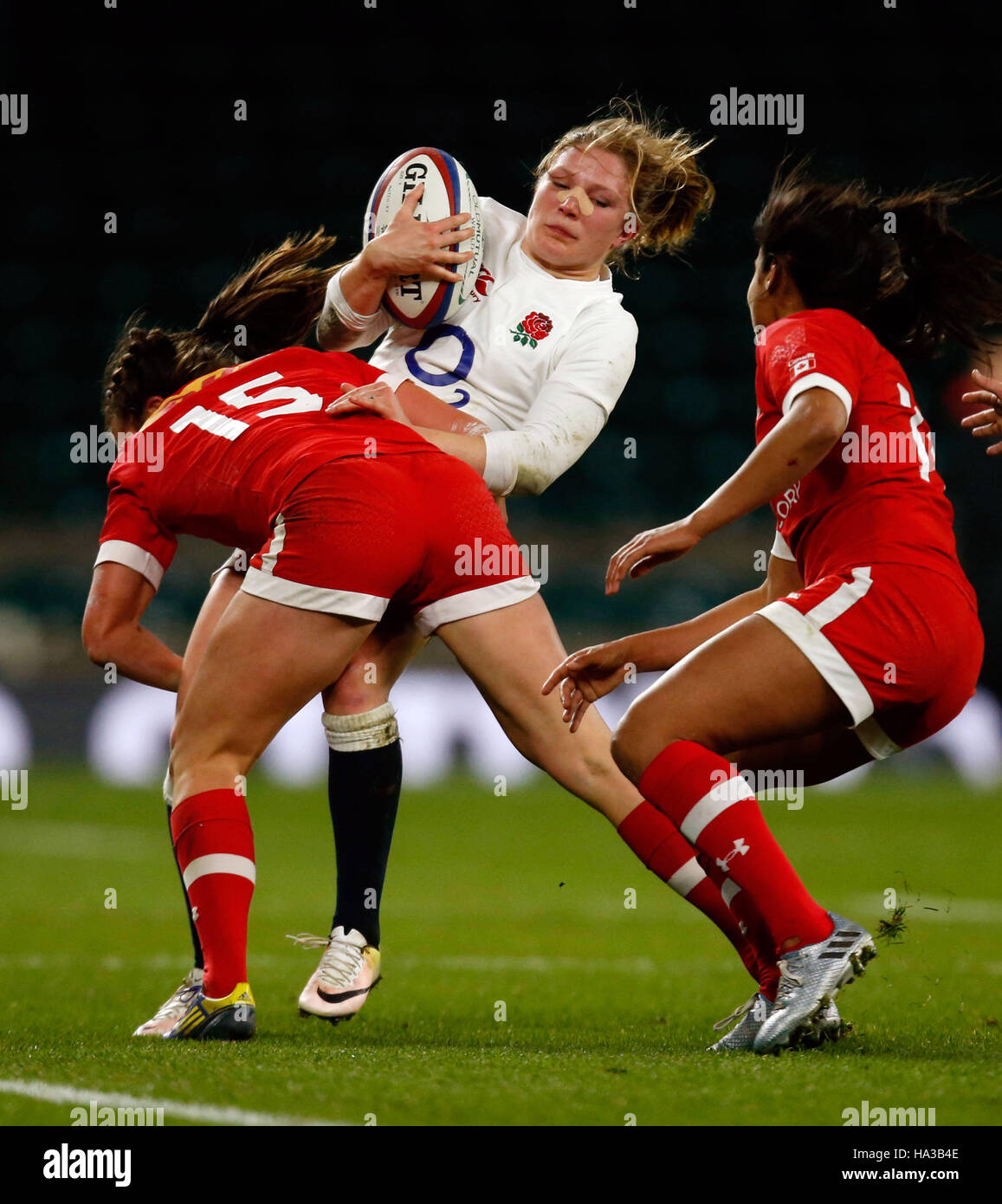 England's Lydia Thompson and Canada's Julianne Zussman during the Old ...