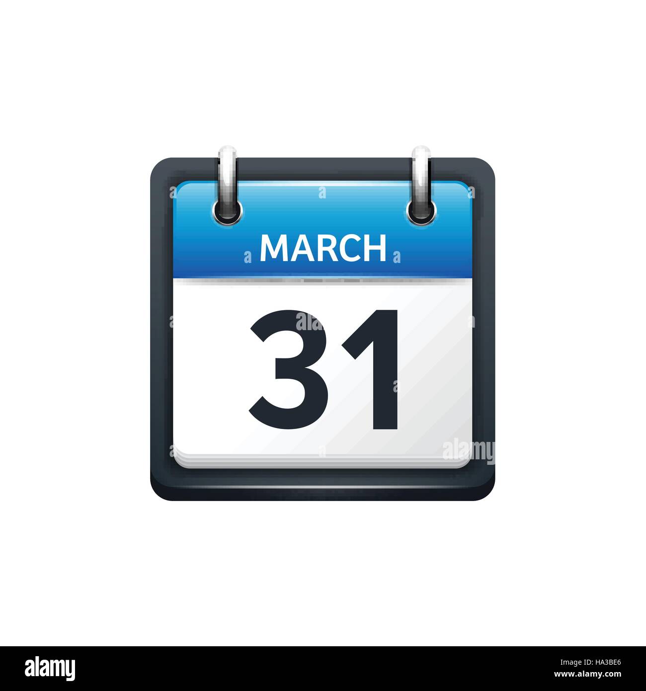 March 31. Isometric Calendar Icon With Shadow.Vector Illustration,Flat ...