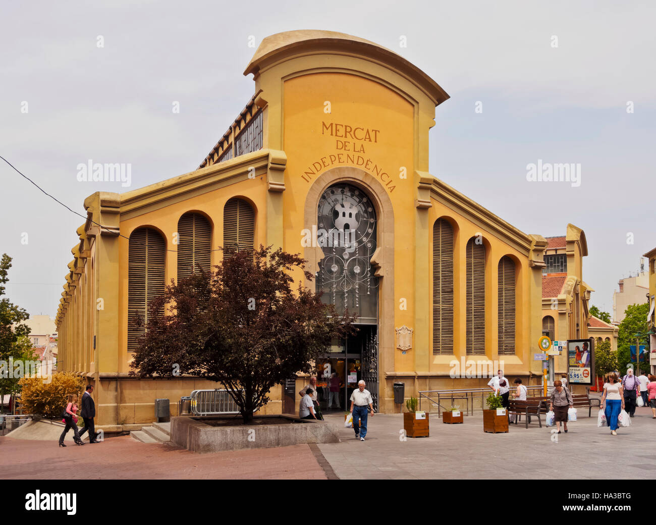 Spain, Catalonia, Barcelona Province, Terrassa, View of the Mercado de ...
