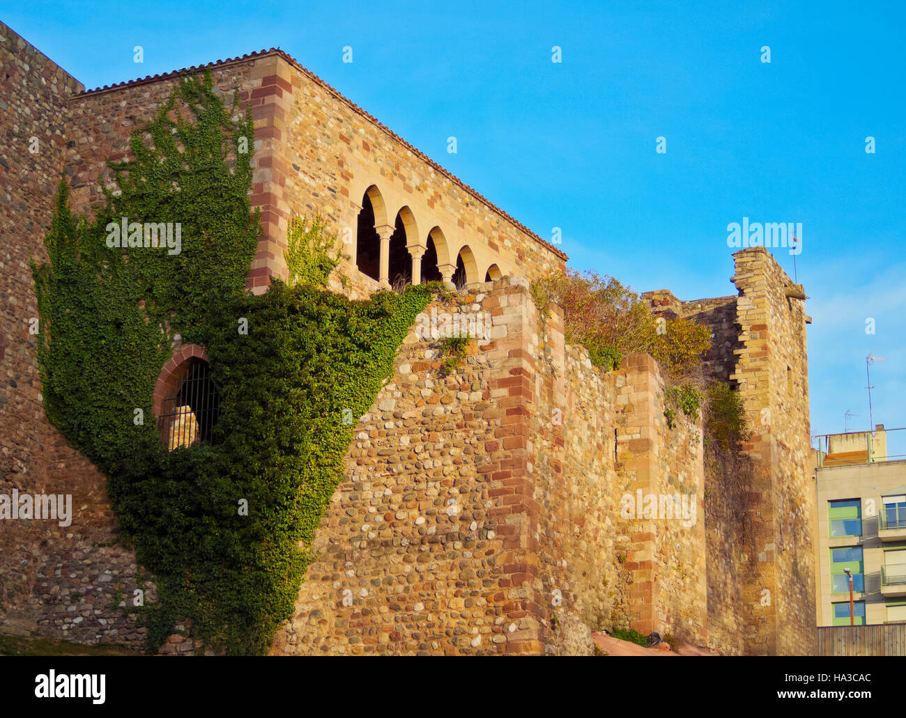 Spain, Catalonia, Barcelona Province, Terrassa, View of the Castle of ...