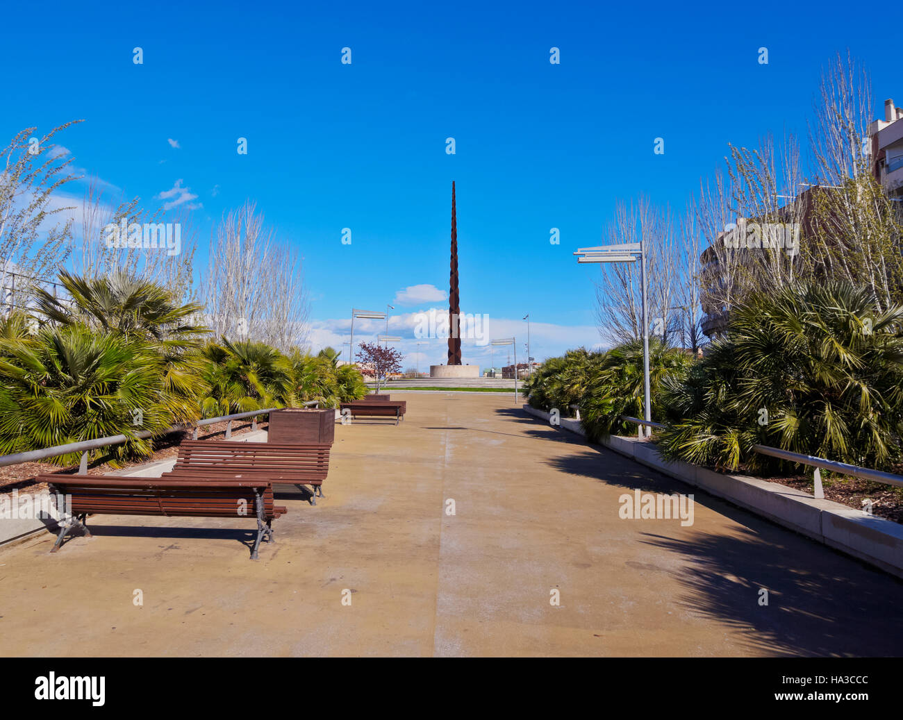 Spain, Catalonia, Barcelona Province, Terrassa, View of the Placa De La ...