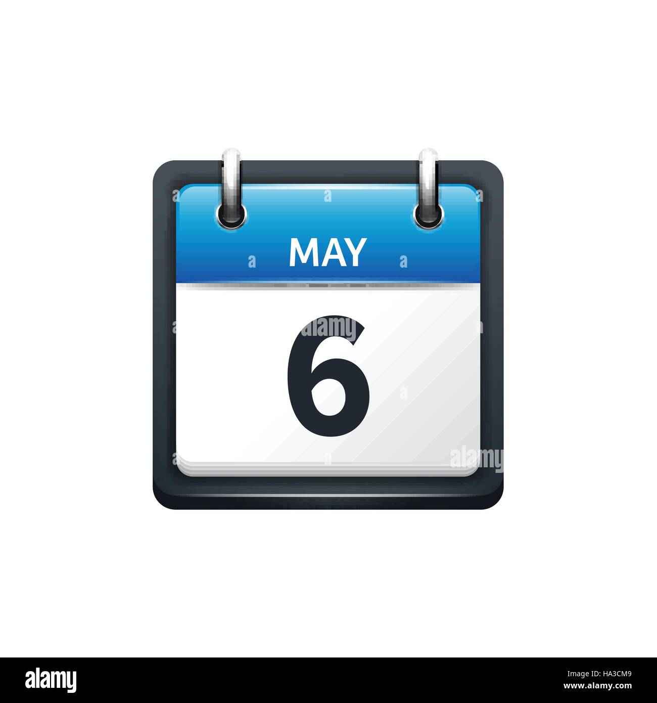 May 6. Isometric Calendar Icon With Shadow.Vector Illustration,Flat ...