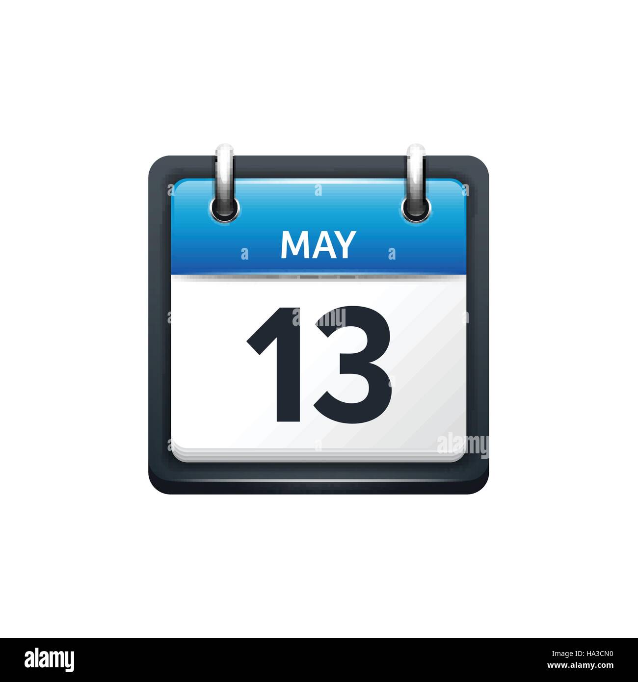 May 13. Isometric Calendar Icon With Shadow.Vector Illustration,Flat ...