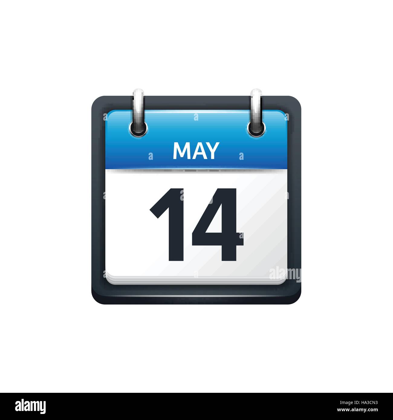 May 14. Isometric Calendar Icon With Shadow.Vector Illustration,Flat ...