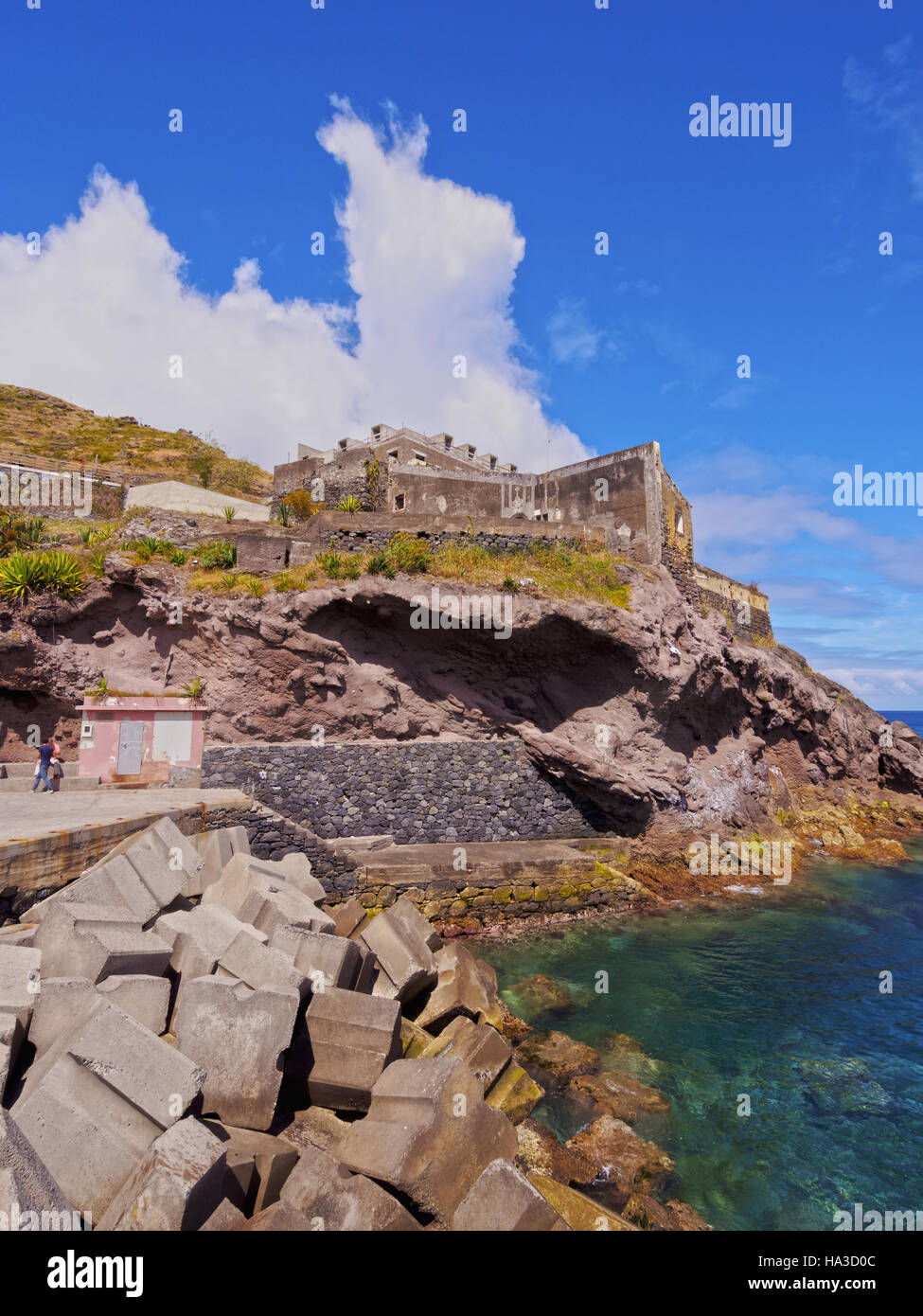 Portugal, Madeira, View of the castle in Machico Stock Photo - Alamy
