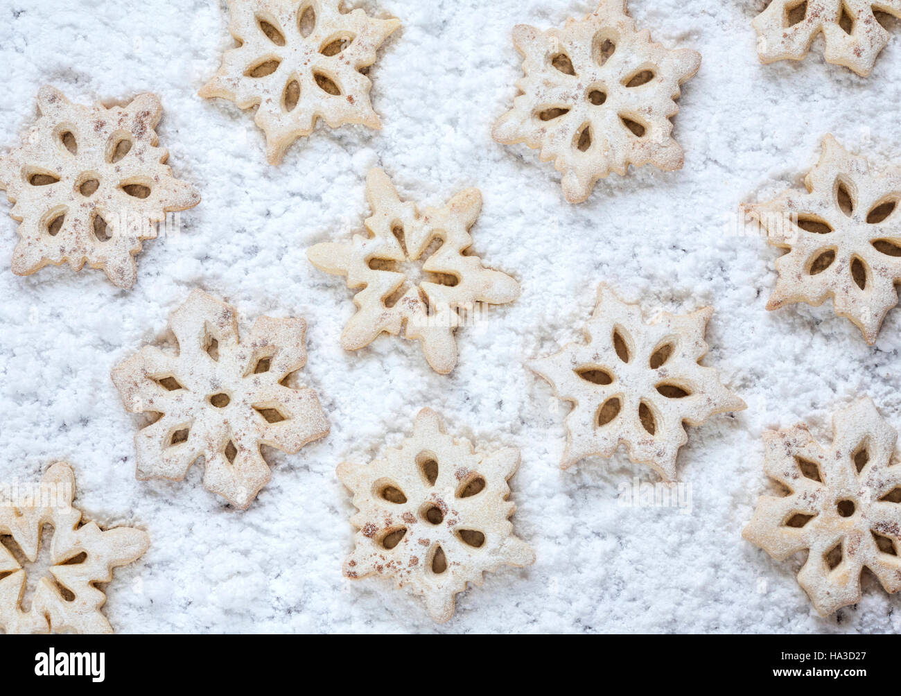 Homemade snowflake cookies Stock Photo - Alamy