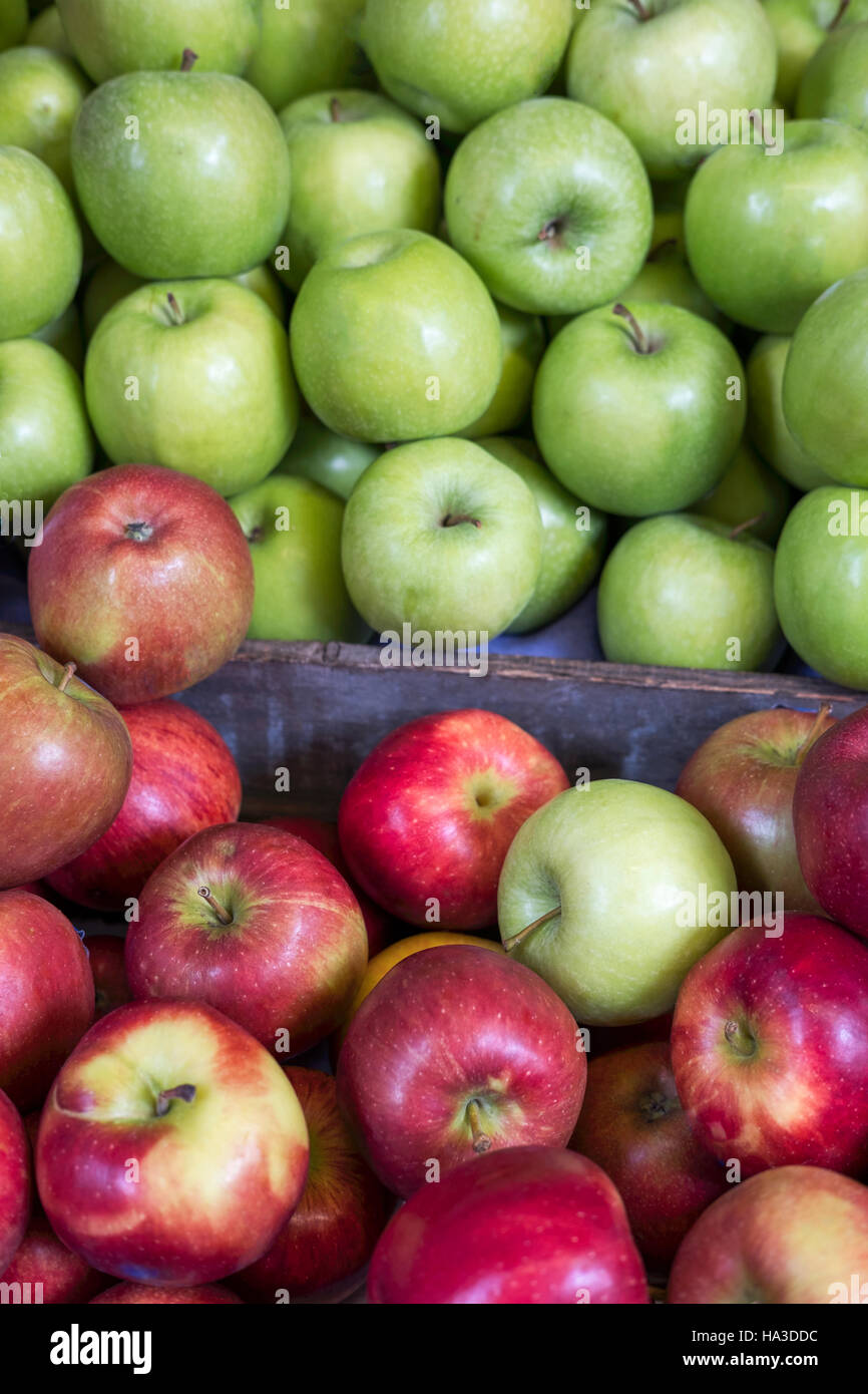 Red and green apples Stock Photo - Alamy