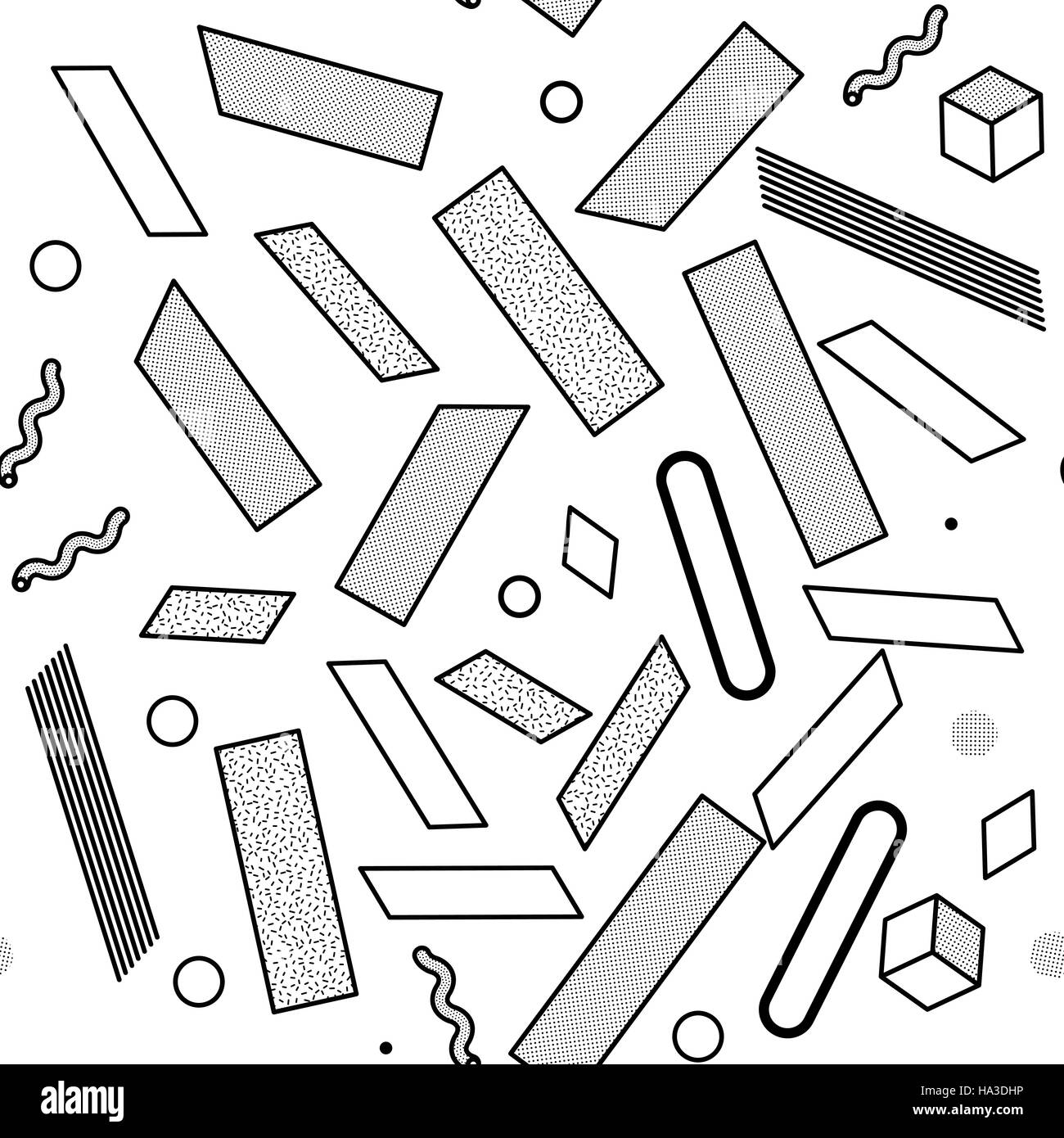 Black and white universal geometric seamless pattern Stock Vector Image ...