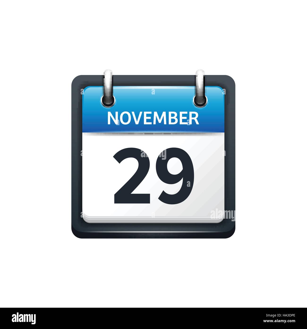 November 30. Isometric Calendar Icon With Shadow.Vector Illustration ...